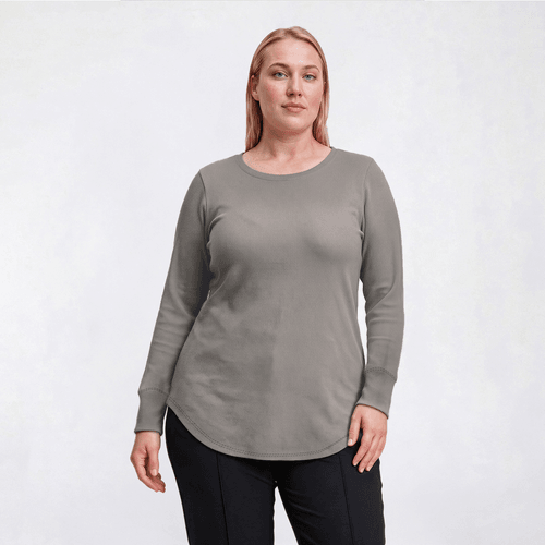 Click here for Plus Size Architect(R) Long Sleeve Solid Round Nec... prices
